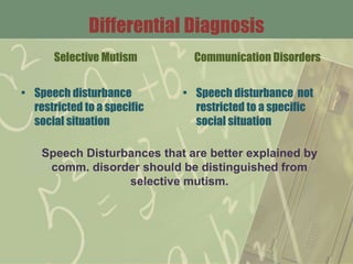 Selective mutism presentation | PPTX | Brain and Nervous System ...