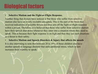 Selective mutism presentation | PPTX