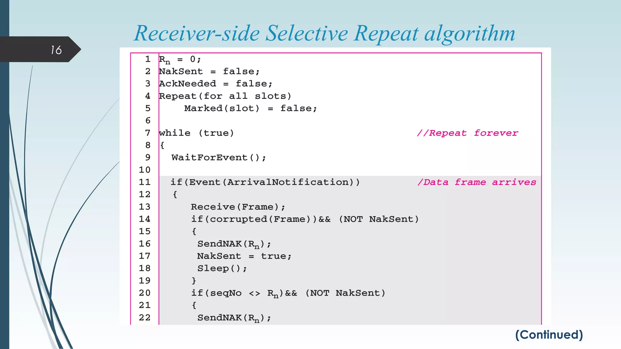 Selective Repeat Protocol Ppt