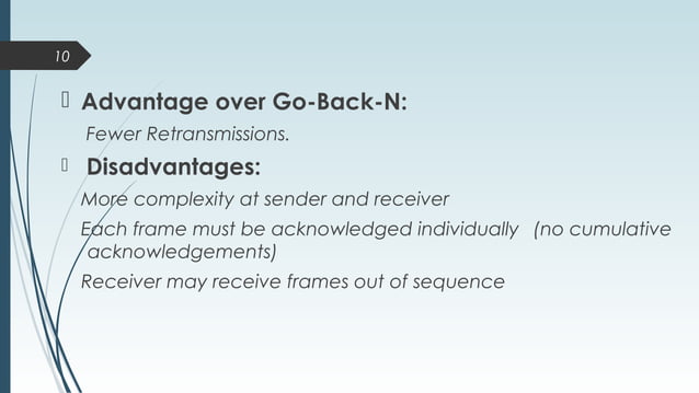 Selective repeat protocol | PPT | Computer Networking | Computing
