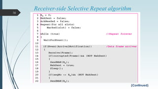 Selective repeat protocol | PPT | Computer Networking | Computing