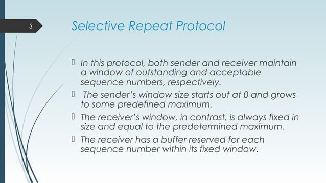 Selective Repeat Protocol Ppt Computer Networking Computing