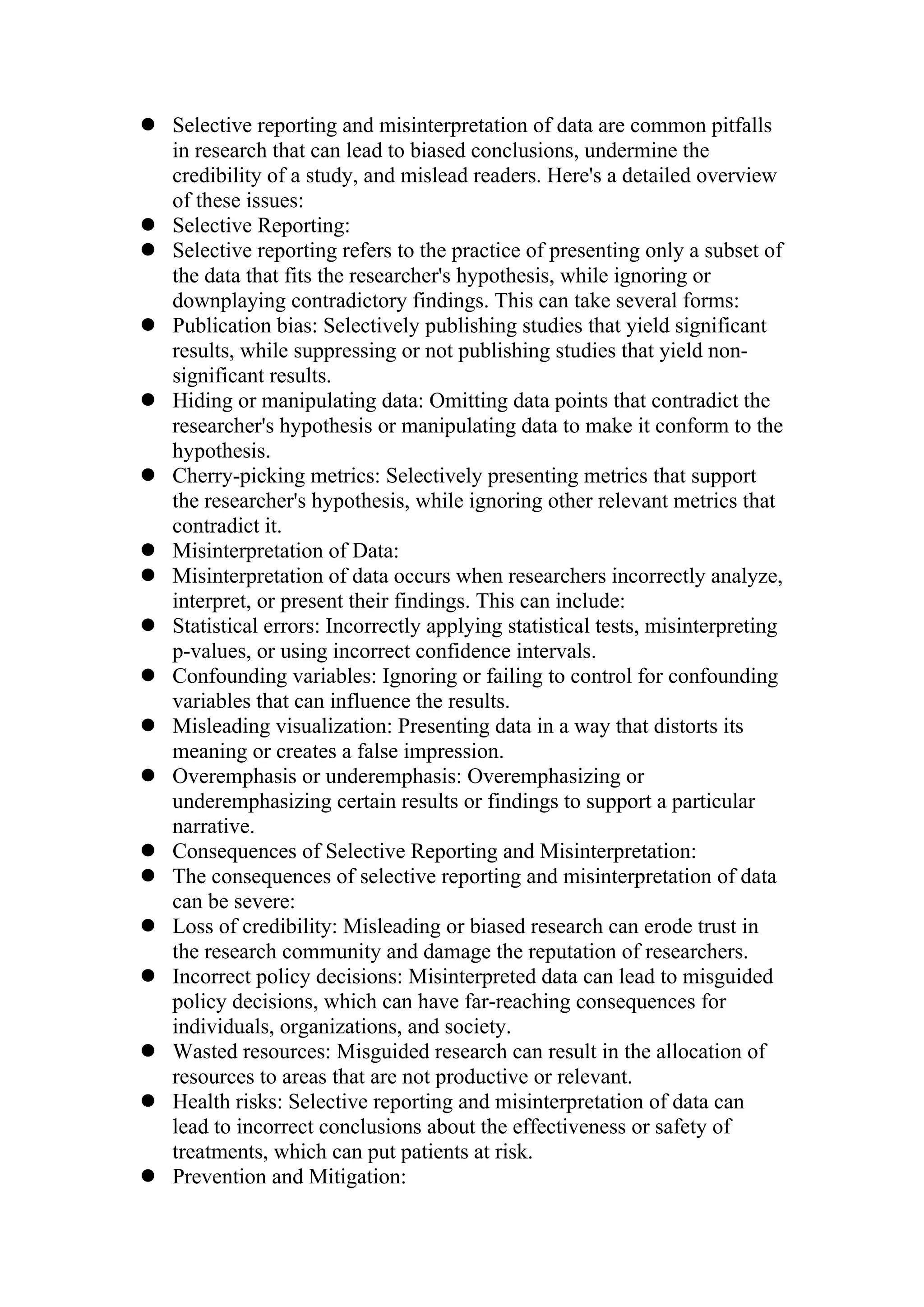Selective reporting and misinterpretation of data.docx