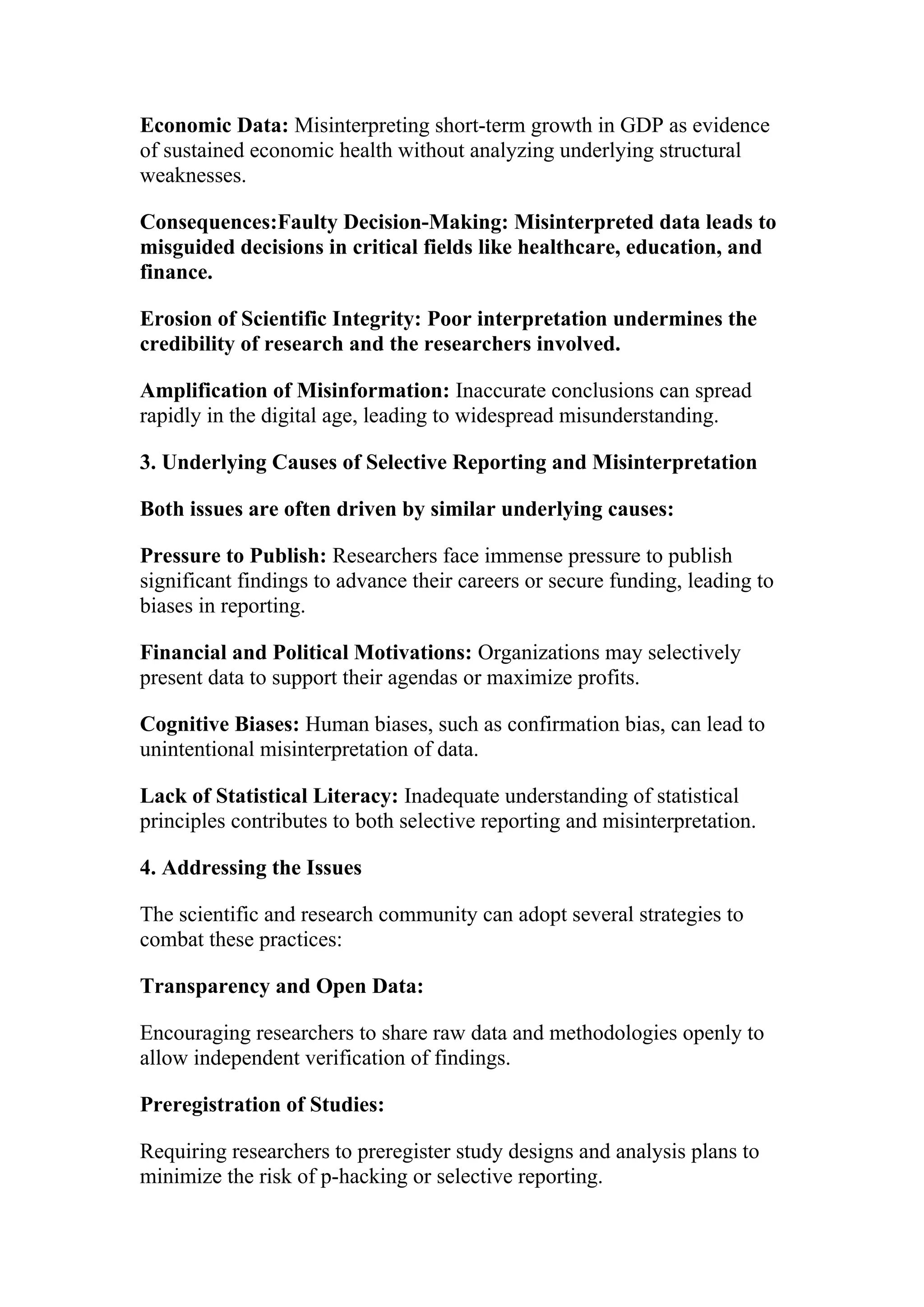 Selective reporting and misinterpretation of data.docx