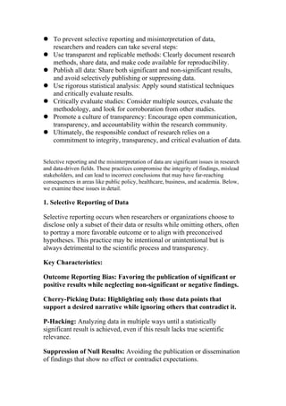 Selective reporting and misinterpretation of data.docx