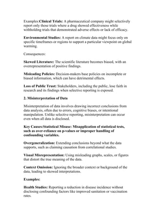 Selective reporting and misinterpretation of data.docx