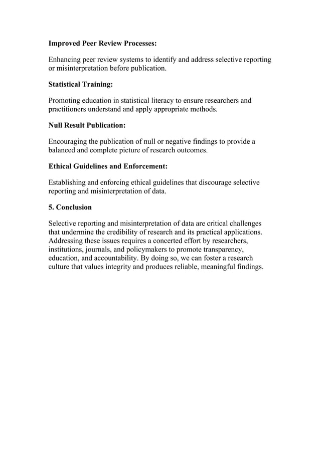Selective reporting and misinterpretation of data.docx