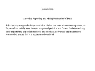 Selective Reporting and Misrepresentation.pptx