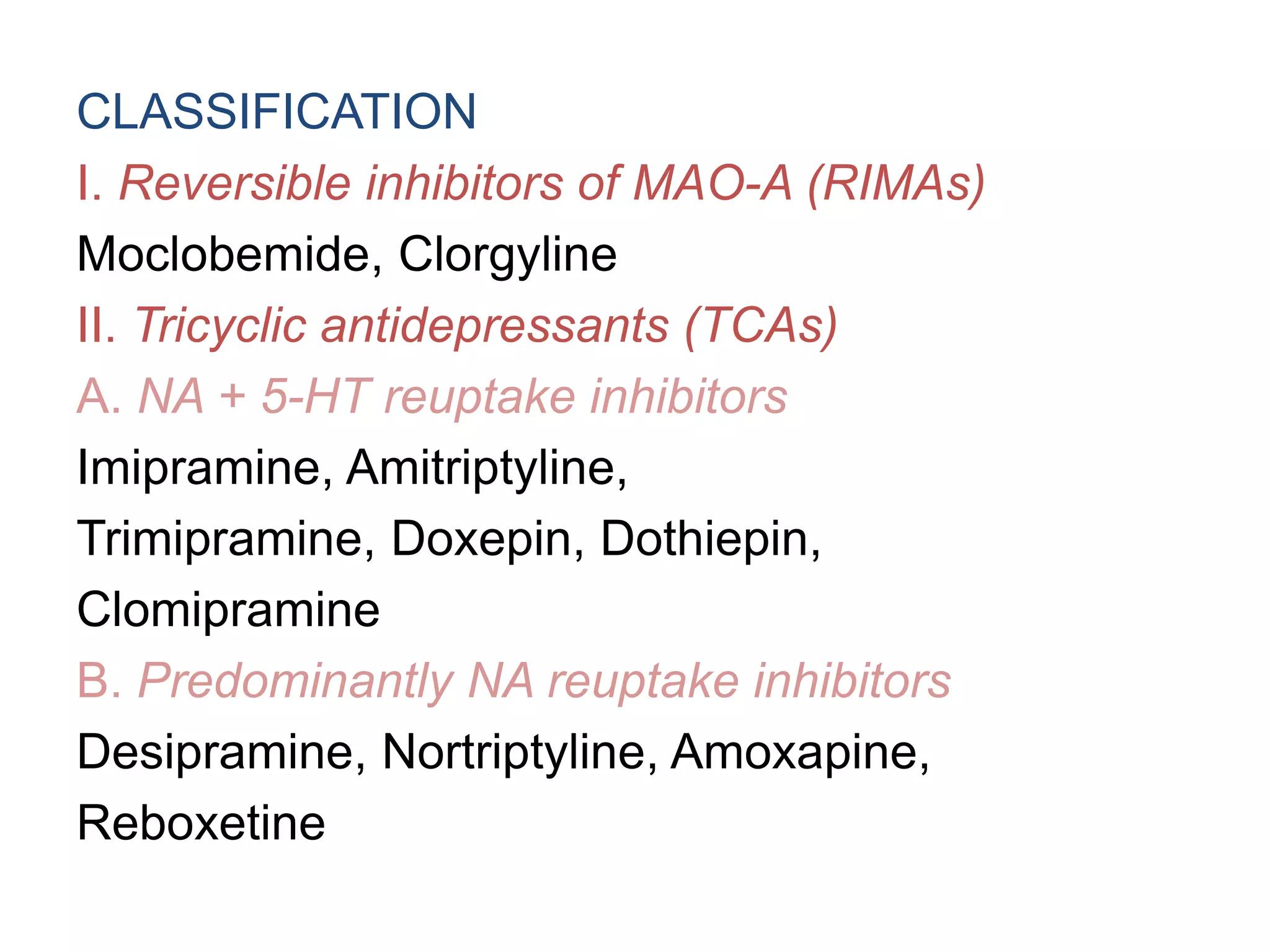 Selective serotonin reuptake inhibitors | PPTX