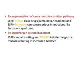 Selective serotonin reuptake inhibitors | PPTX