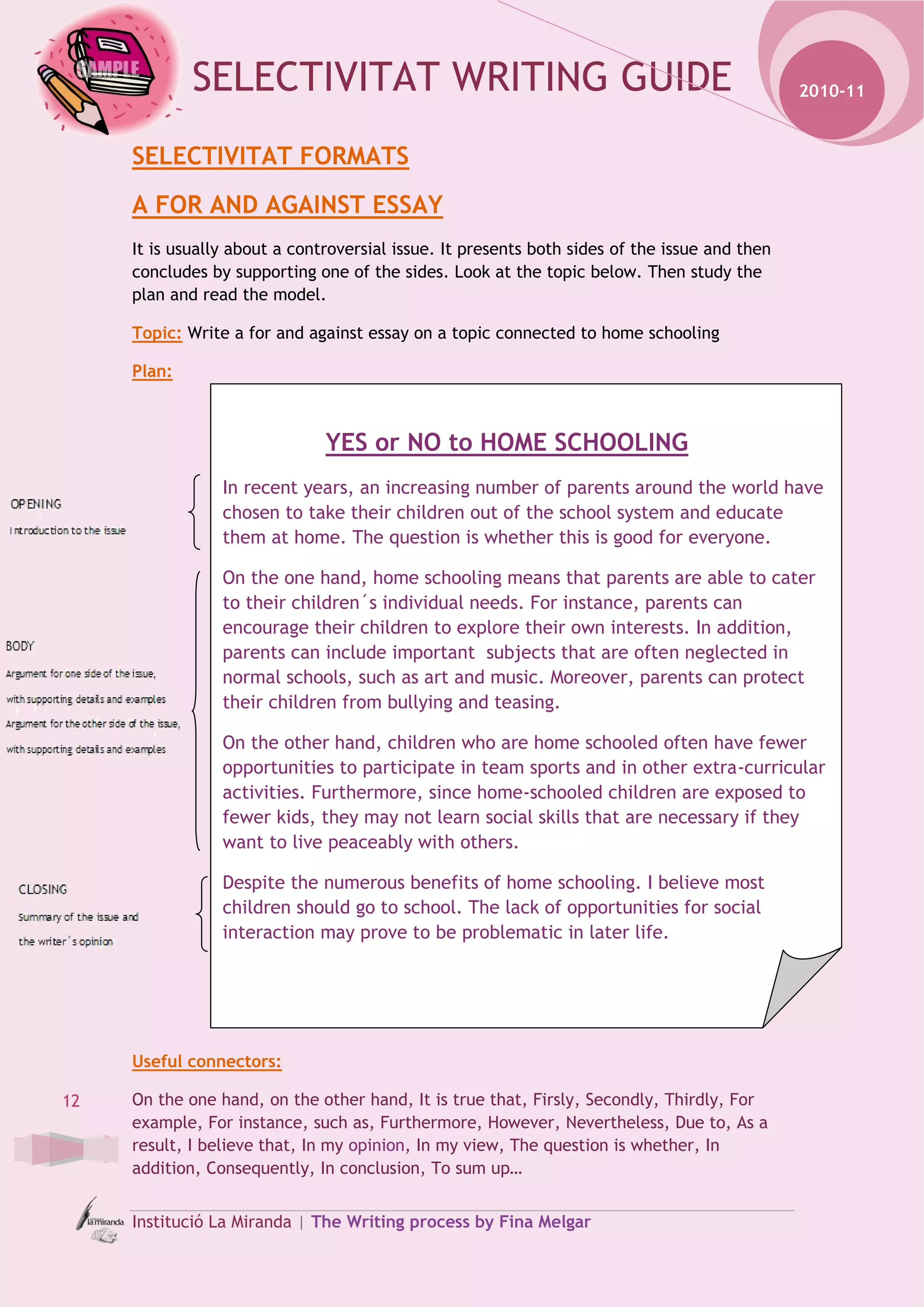 Selectivitat writing guide2 | PDF