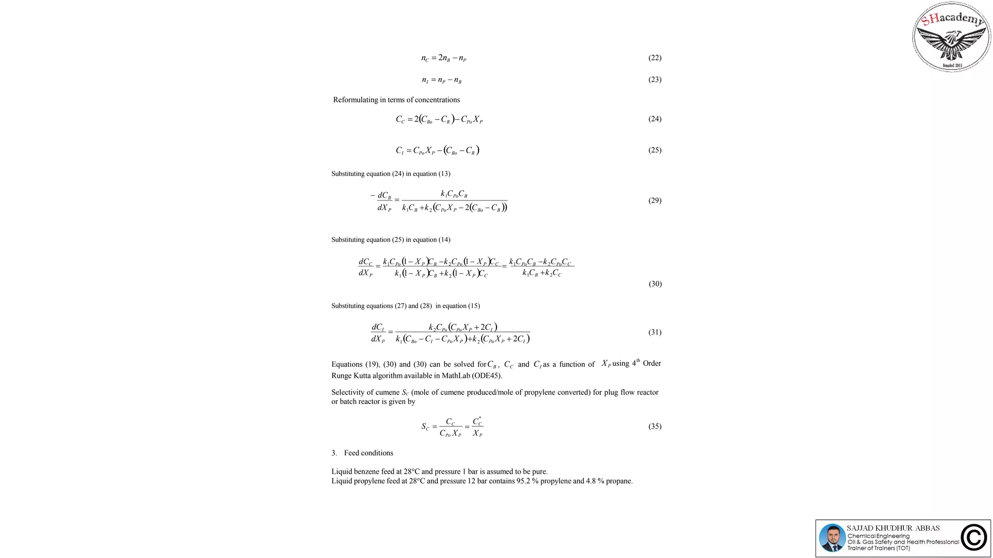 Episode 49 : Selectivity of Cumene Produced from Alkylation of Benzene | PPTX
