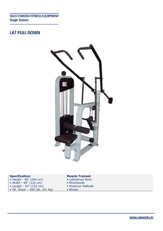 Selectorized Equipment - SAI Works | PDF