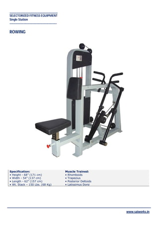 Selectorized Equipment - SAI Works | PDF