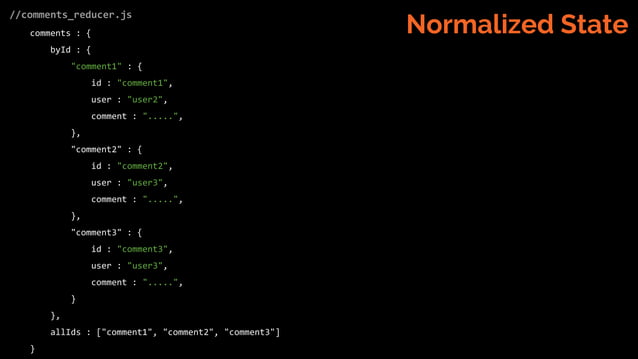 Selectors and normalizing state shape | PDF