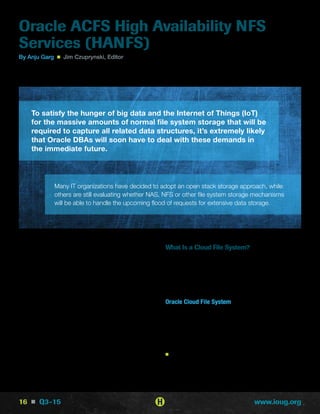 Oracle ACFS High Availability NFS Services (HANFS) Part-I | PDF