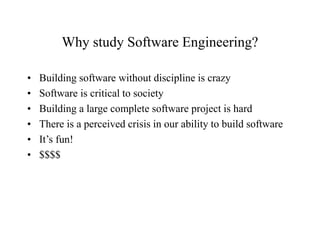 Introduction to Software Engineering Course | PPT