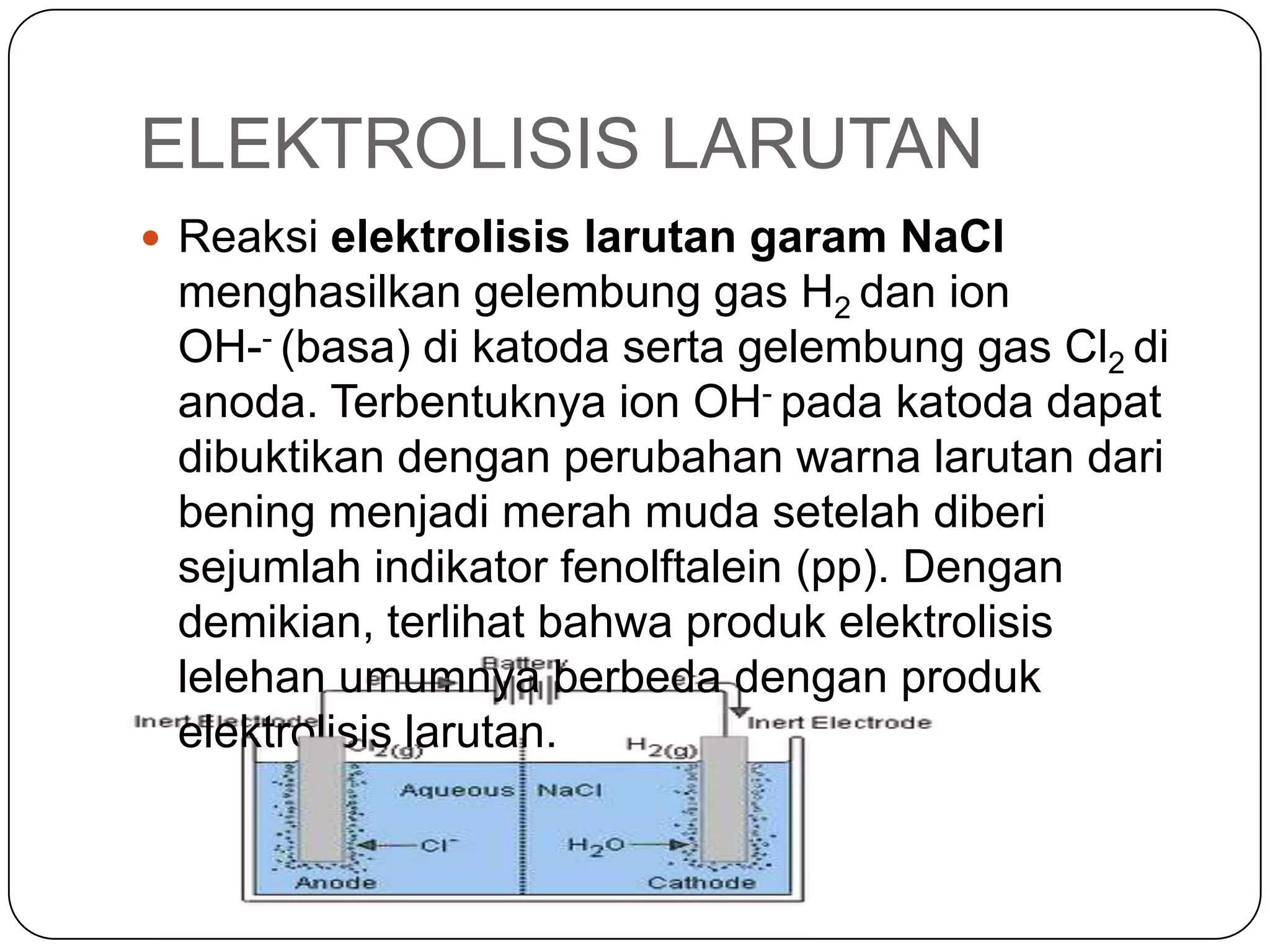 Sel elektrolisis | PPTX