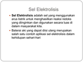 Sel elektrolisis | PPTX