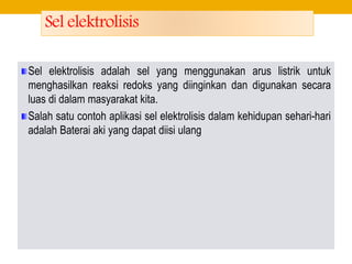 Sel elektrolisis | PPTX