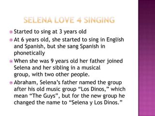 Selena biography | PPTX