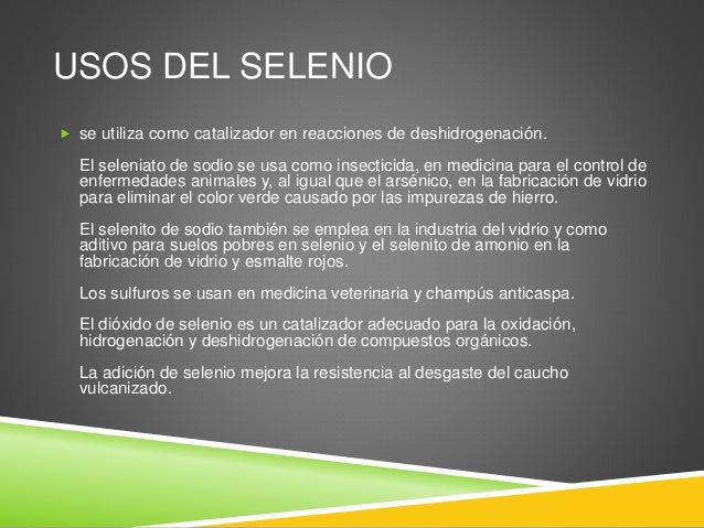 Usosdelselenioenlavidacotidiana Usosdelselenioenlavidacotidiana
