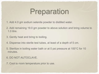 Selenite f broth | PPTX