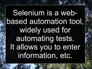 Selenium Perl | PPT
