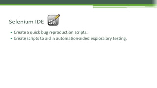 Selenium – Web Browser Automation | PPTX | Browsers | Computer Software and Applications