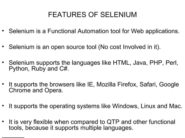 Selenium ppt | PPT