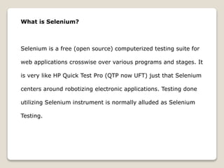 Selenium | PPT