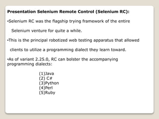 Selenium | PPT
