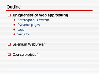 selenium.ppt | Browsers | Computer Software and Applications