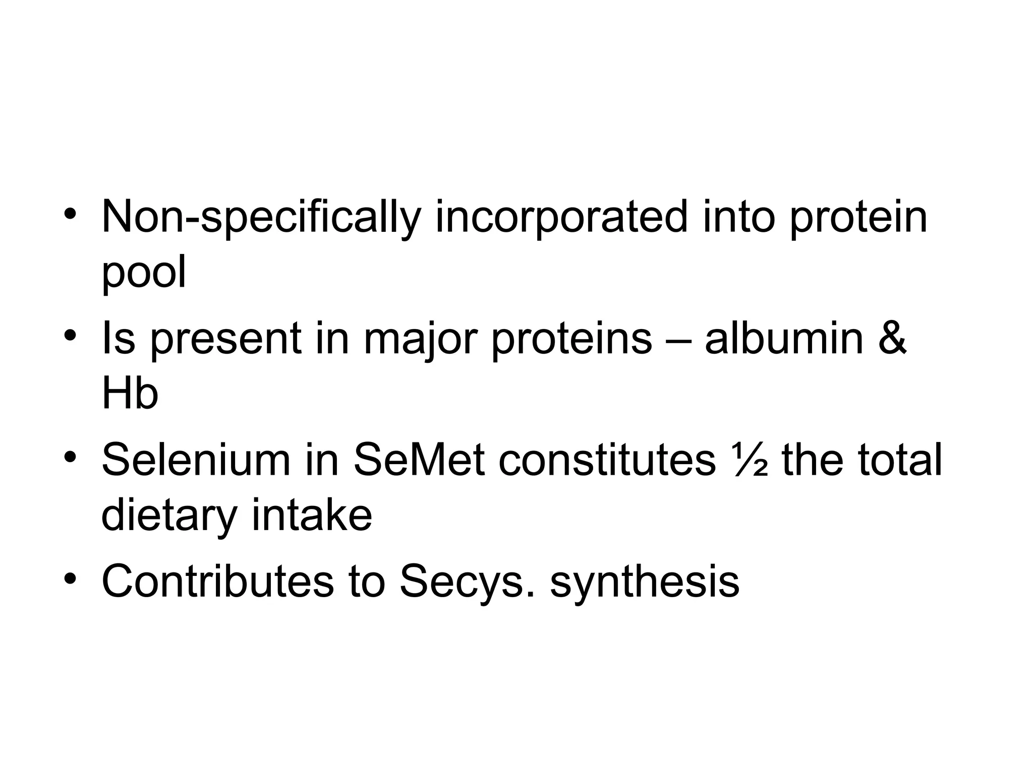 selenium metabolism in human body for mbbs students | PPT