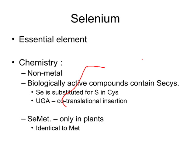 selenium metabolism in human body for mbbs students | PPT