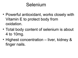 selenium metabolism in human body for mbbs students | PPT