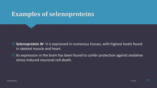 Selenium- chemistry, functions and clinical significance | PDF
