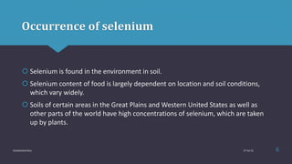 Selenium- chemistry, functions and clinical significance | PDF