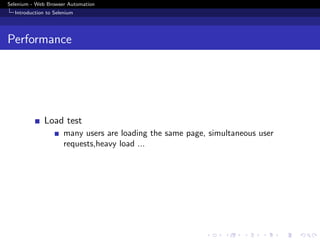 Selenium -Test automation for web applications | PPT