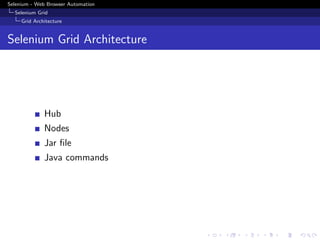 Selenium -Test automation for web applications | PPT