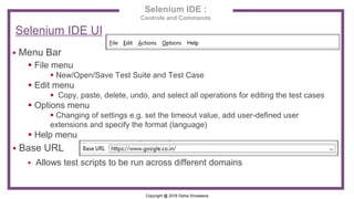 Selenium IDE Introduction, Installation and Working | PPT