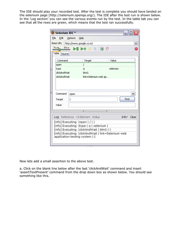 Selenium Ide Tutorial | PDF