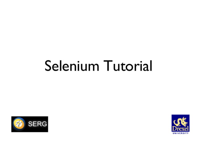 Selenium Ide Tutorials Ppt