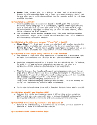 Selenium interview-questions-freshers | PDF