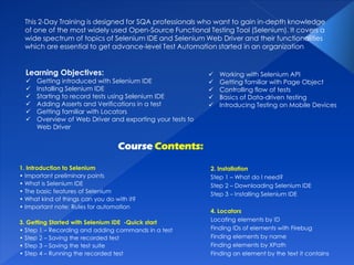 Training Session on Test Automation using Selenium | PPT