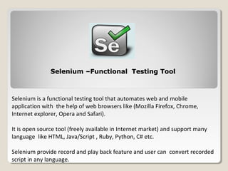 Steps to write Selenium | PPT