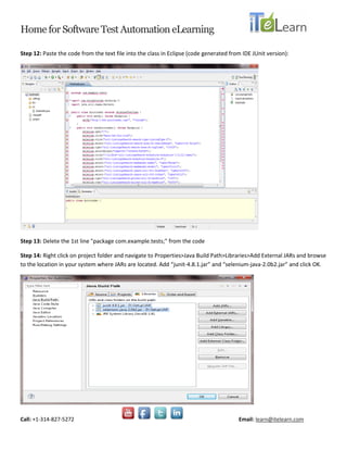 Selenium tools-installation | PDF