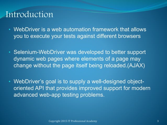 Selenium topic 3 -Web Driver Basics | PPT