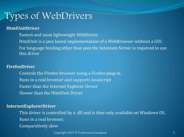 Selenium topic 3 -Web Driver Basics | PPT