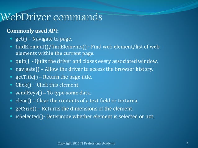 Selenium topic 3 -Web Driver Basics | PPT
